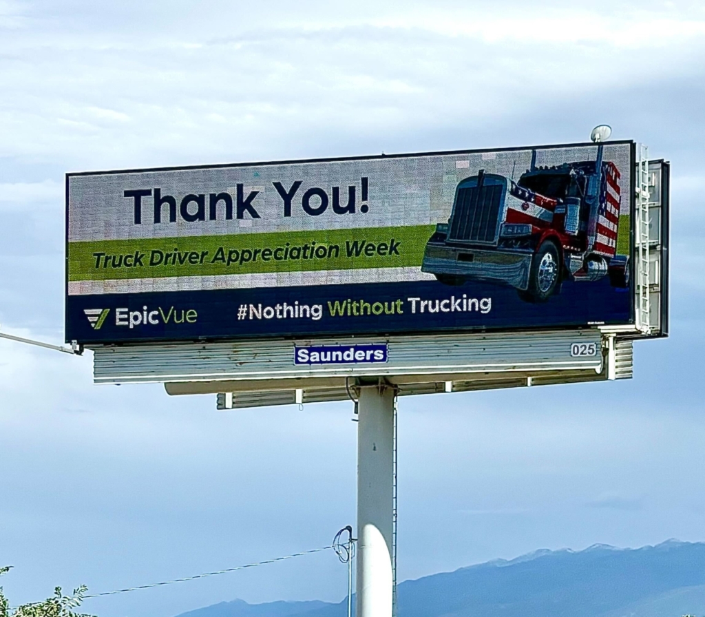 EpicVue Billboard Campaign During National Driver Appreciation Week ...